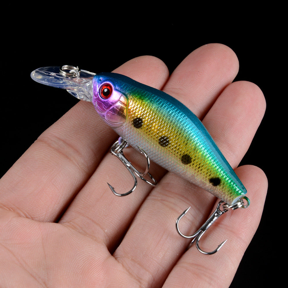 1 pcs High Quality Minnow Fishing Lure 10 Color Fishing Bait 7CM-8.5g ...