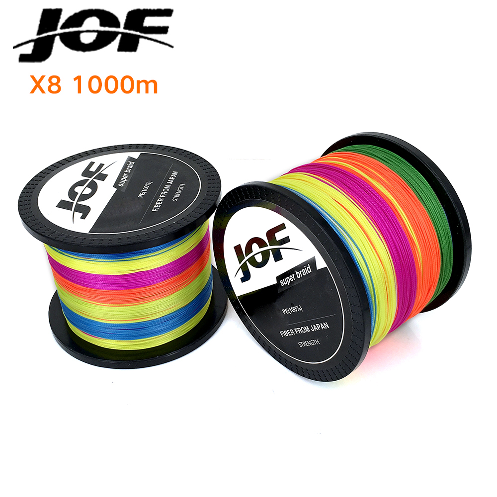 1000m 8 strands Multicolour PE Braided Wire Multifilament Fishing Line ...