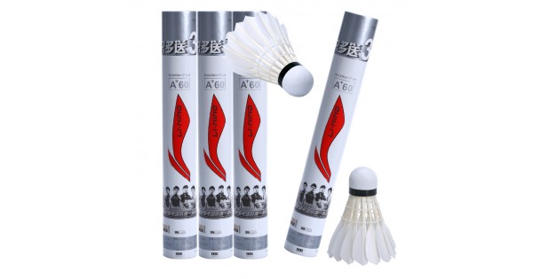 15pcs/tube Original Li Ning Shuttlecock A+60E Badminton goose feather ...